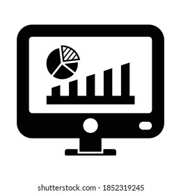 Analytics Bar Statistics Icon Black Vector Stock Vector (Royalty Free ...