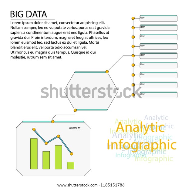 Analytics Infographic Elements Big Data Vector Stock Vector Royalty 9984
