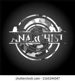 Anarchist On Grey Camo Pattern Stock Vector (Royalty Free) 1165244347 ...