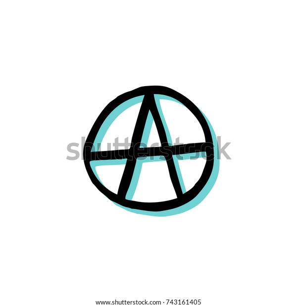Anarchy Sign Doodle Icon Stock Vector (Royalty Free) 743161405 ...