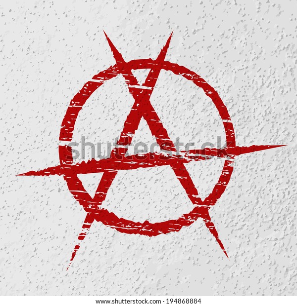 Anarchy Symbol Painted On Wall Stock Vector (Royalty Free) 194868884 ...
