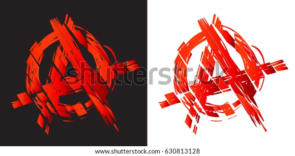 Anarchy Symbols Drawing Vector Illustration Stock Vector (Royalty Free ...