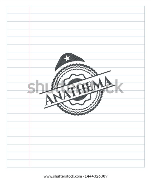 Anathema Pencil Draw Vector Illustration Detailed Stock Vector (Royalty ...