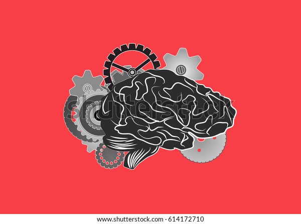 Anatomical Human Brain Gears Concept Human Stock Vector (Royalty Free ...