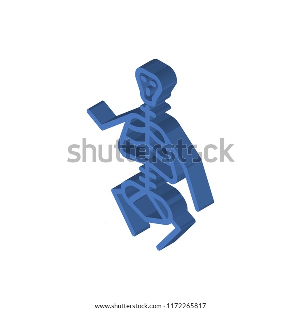 Anatomy Class Skeleton Isometric Left Top Stock Vector (Royalty Free ...