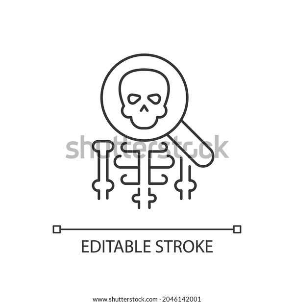 Anatomy Linear Icon Human Body Structure Stock Vector (Royalty Free ...