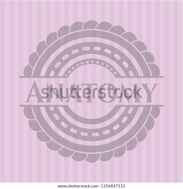 Anatomy Pink Emblem Retro Stock Vector (Royalty Free) 1256847121