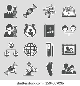 Ancestry Icons Sticker Design Vector Illustration Stock Vector (Royalty ...
