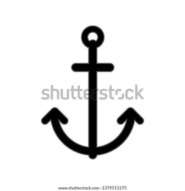 Anchor Icon Simple Flat Style Illustration Stock Vector (Royalty Free ...