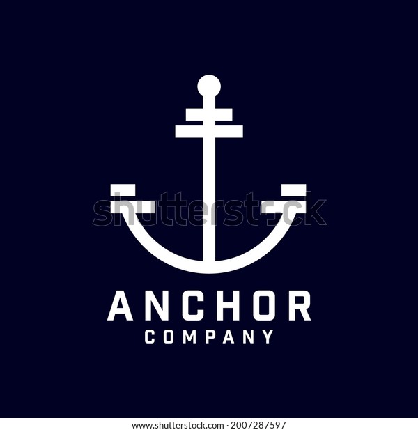 Anchor Logo Design Marine Retro Emblems Stock Vector (Royalty Free ...