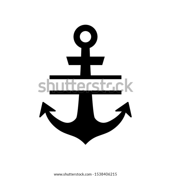 Anchor Monogram Line Icon Clipart Image Stock Vector (Royalty Free ...