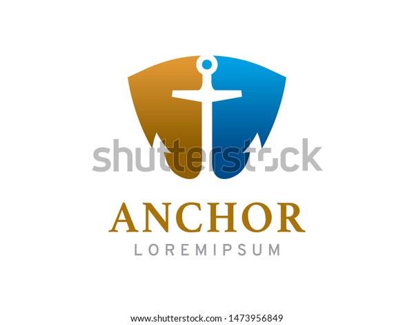 Anchor Shield Logo Symbol Icon Template Stock Vector (Royalty Free) 1473956849 | Shutterstock