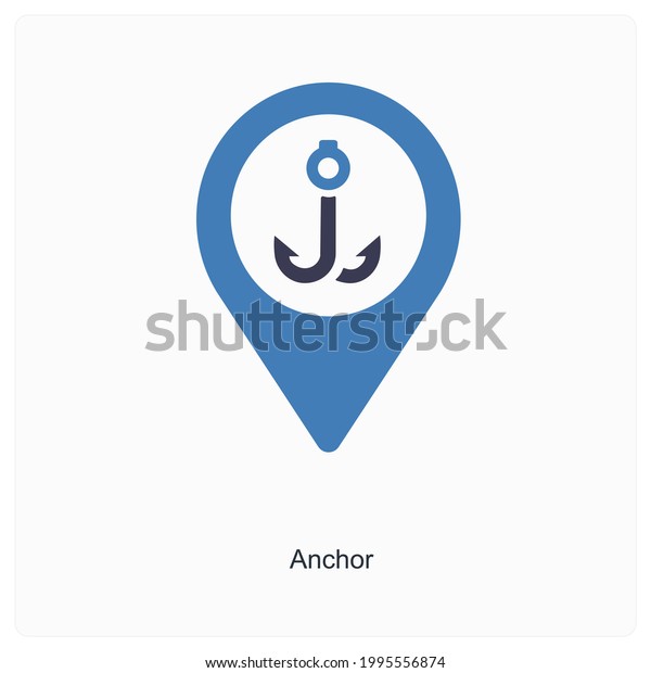 Anchor Spot Location Icon Concept: เวกเตอร์สต็อก (ปลอดค่าลิขสิทธิ์ ...