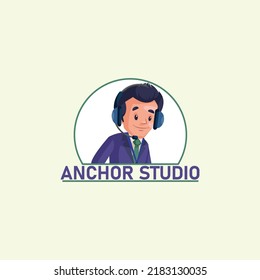 Anchor Studio Vector Mascot Logo Template Stock Vector (Royalty Free ...