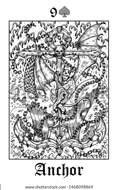 Anchor Symbol Tarot Card Vector Lenormand Stock Vector (Royalty Free ...
