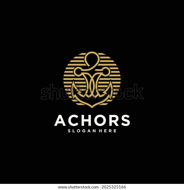Anchor Technology Logo Icon Design Template Stock Vector (Royalty Free ...