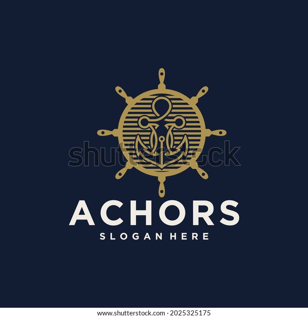 Anchor Technology Logo Icon Design Template Stock Vector (Royalty Free ...
