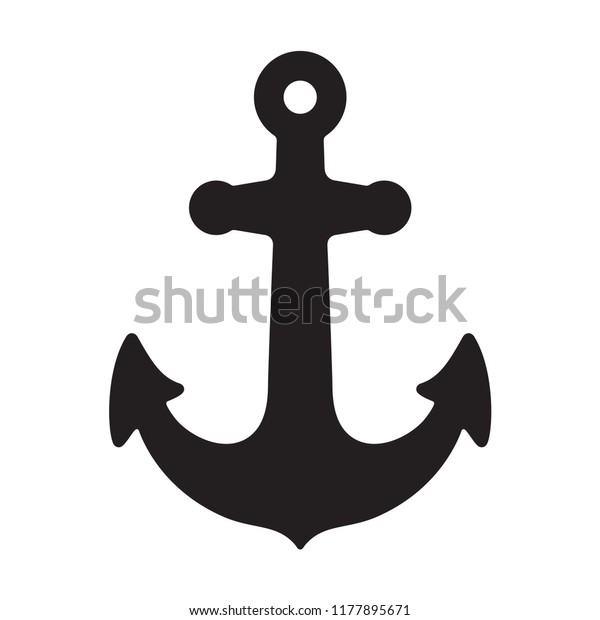 Anchor Vector Icon Logo Boat Nautical Stock Vector (Royalty Free ...