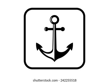 Anchor Vector Icon On White Background Stock Vector (Royalty Free ...