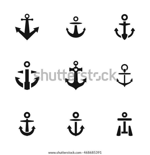Anchor Vector Icons Simple Illustration Set Stock Vector (Royalty Free ...
