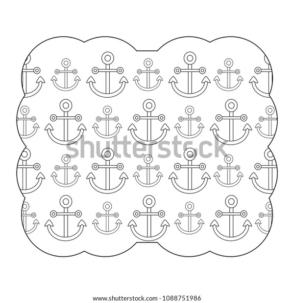 Anchors Pattern Design Stock Vector (Royalty Free) 1088751986 ...