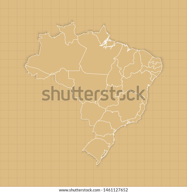 Ancient Brazil Map Old Paper Background Stock Vector (Royalty Free ...