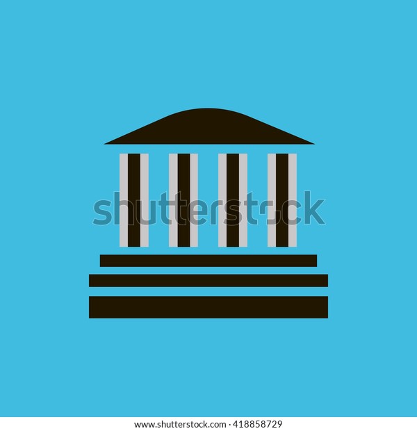 Ancient Building Icon Ancient Building Sign Stock Vector (Royalty Free ...