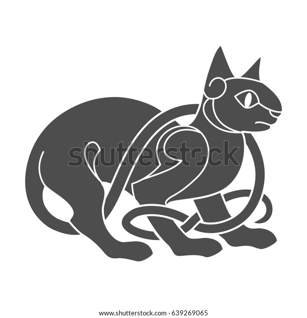 Ancient Celtic Mythological Symbol Cat Vector Stock Vector (Royalty ...