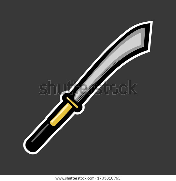 Ancient Chinese Wo Dao Sword Vector Stock Vector (Royalty Free) 1703810965