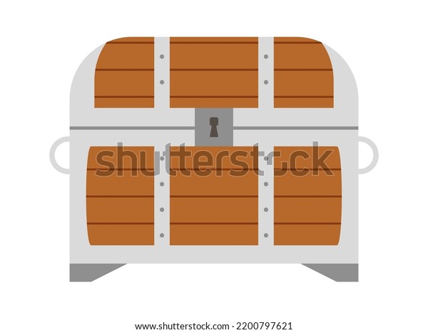 Ancient Closed Chest Vector Illustration Stock Vector (Royalty Free ...
