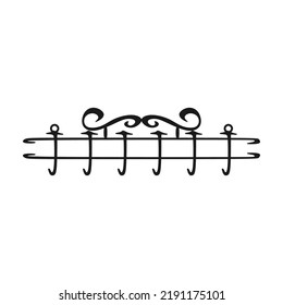 Ancient Coat Hanger Outline Vector Stock Vector (Royalty Free ...