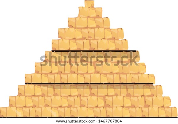 Ancient Egypt pyramid vector cartoon infographic illustration. Cross ...