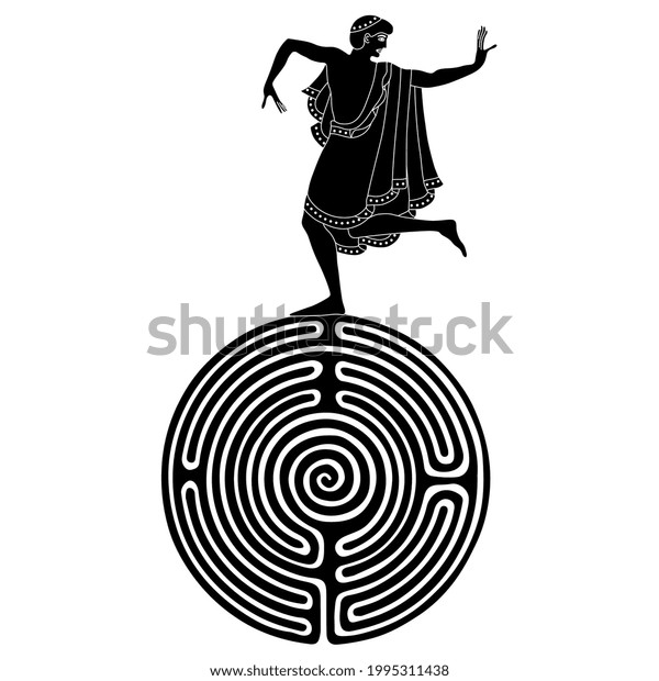 Ancient Etruscan Young Man Dancing On Stock Vector (Royalty Free ...