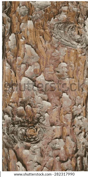 Ancient Fur Tree Bark Stock Vector (Royalty Free) 282317990 | Shutterstock