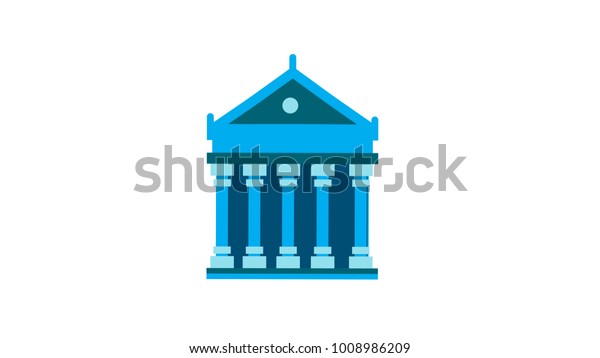 Ancient Greece Building Isolated Vector Illustration Stock Vector ...