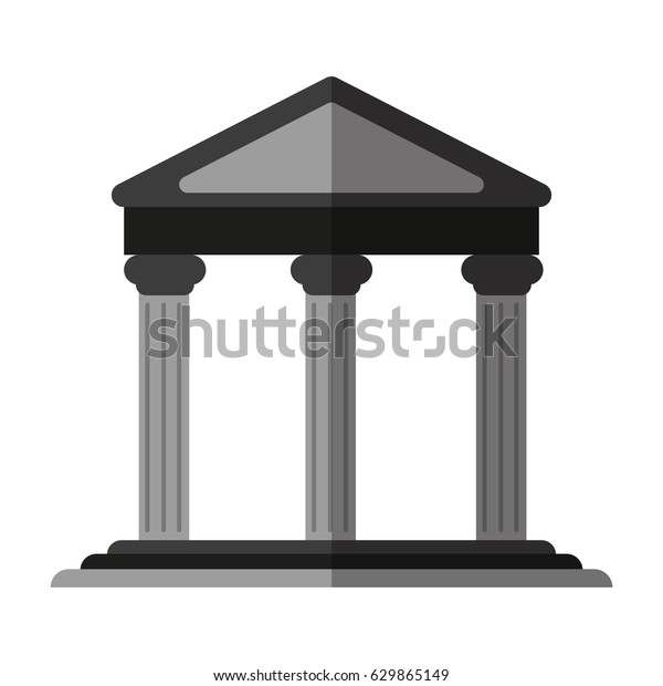 Ancient Greek Building Icon Image Stock Vector (Royalty Free) 629865149 ...