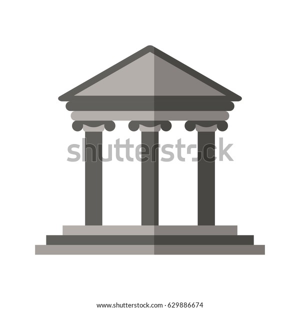 Ancient Greek Building Icon Image Stock Vector (Royalty Free) 629886674 ...