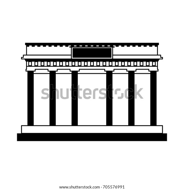 Ancient Greek Building Icon Image: เวกเตอร์สต็อก (ปลอดค่าลิขสิทธิ์ ...