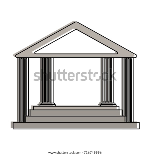 Ancient Greek Building Icon Image Stock Vector (Royalty Free) 716749996 ...