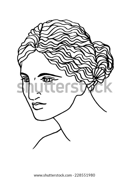 Ancient Greek Goddess Love Vector Isolated Stock Vector (Royalty Free ...