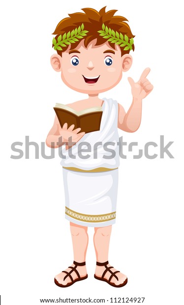 Ancient Greek Man Cartoon Stock Vector (Royalty Free) 112124927