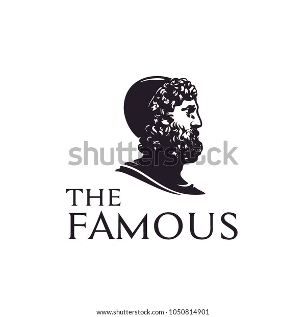 Ancient Greek Philosopher Figure Face Head Stock Vector (Royalty Free ...