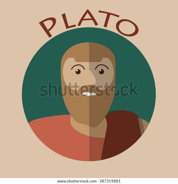 Ancient Greek Scientist Philosopher Thinker Plato Stock Vector (Royalty ...