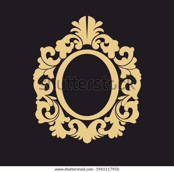 Ancient Heraldic Emblem Gold Decorated Baroque Stock Vector (Royalty ...