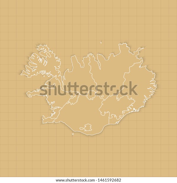Ancient Iceland Map Old Paper Background Stock Vector (Royalty Free ...