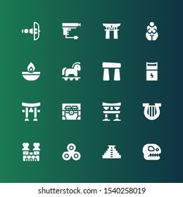 Ancient Icon Set Collection 16 Filled Stock Vector (Royalty Free ...