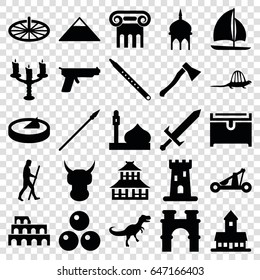Ancient Icons Set Set 25 Ancient Stock Vector (Royalty Free) 647166403 ...