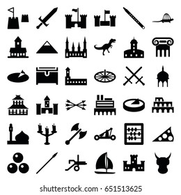Ancient Icons Set Set 36 Ancient Stock Vector (Royalty Free) 651513625 ...