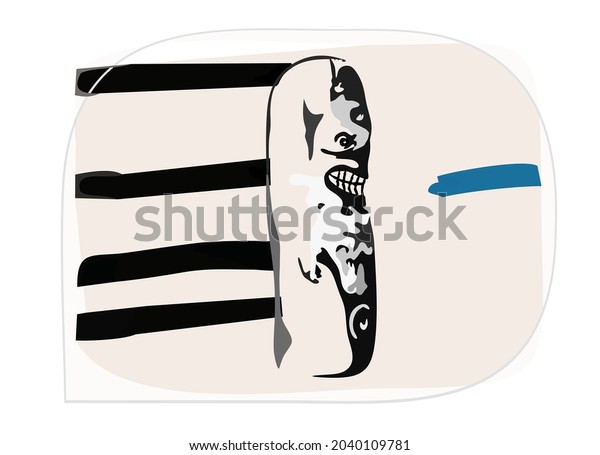 Ancient Idol Graphic Image Stone Scythian Stock Vector (Royalty Free ...