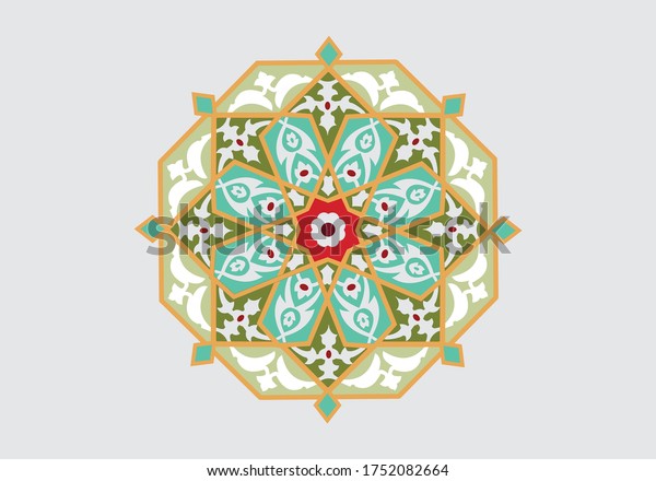 Ancient Islamic Art On Wall Vekctor Stock Vector (Royalty Free ...